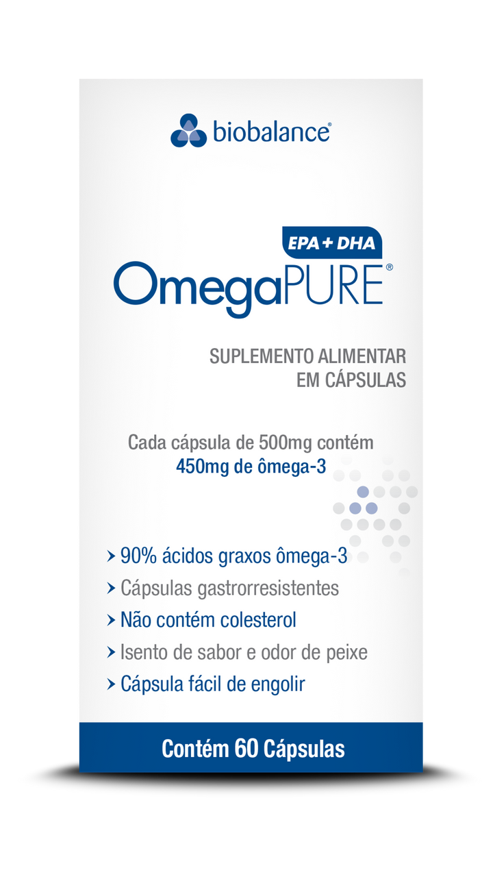 Omegapure Ômega-3 EPA/DHA 60 Caps 500mg – Biobalance